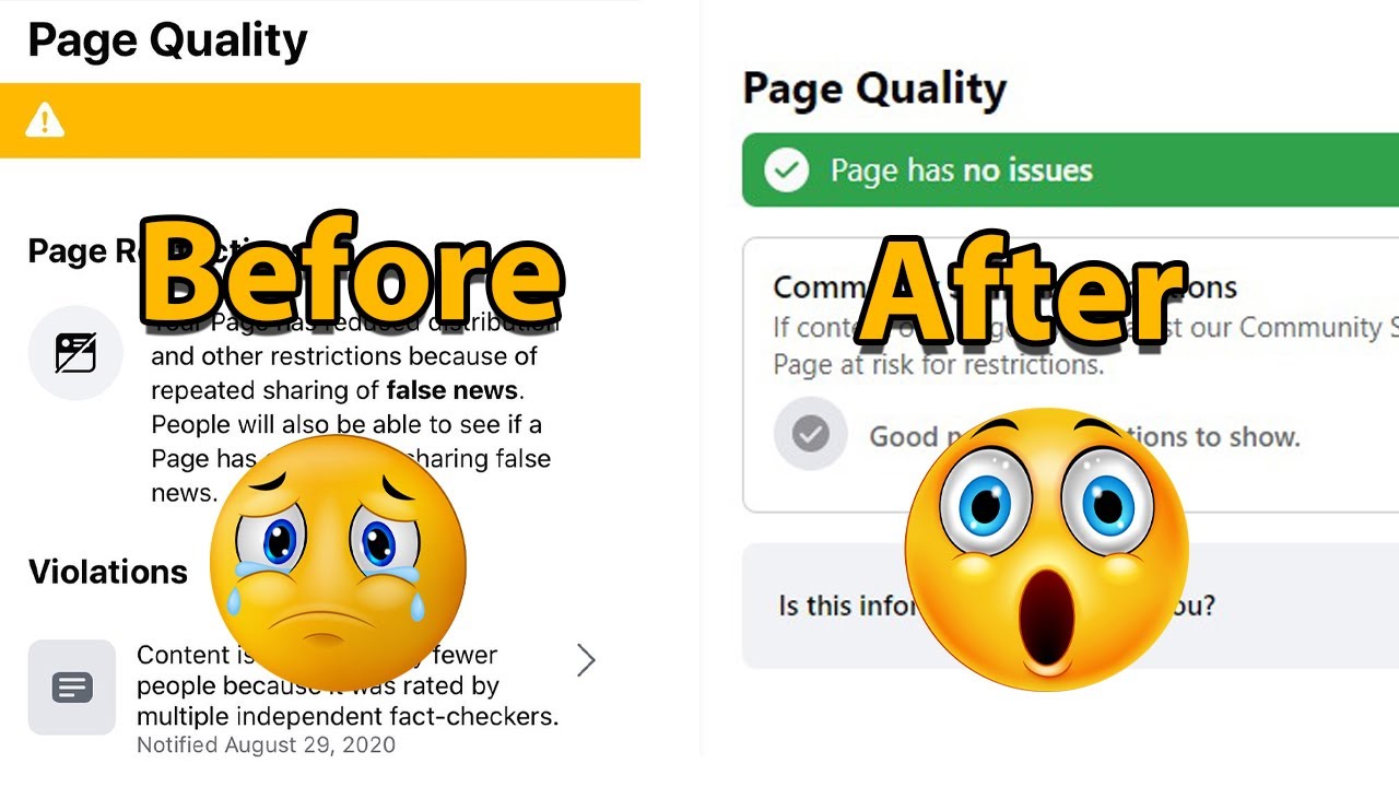 How To Solved Facebook Page Quality Yellow Problem 2022 |How To Solved ...