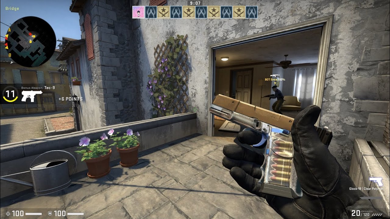 Glock-18 | Clear Polymer (Field Tested-0.22) Skin Showcase and Gameplay ...