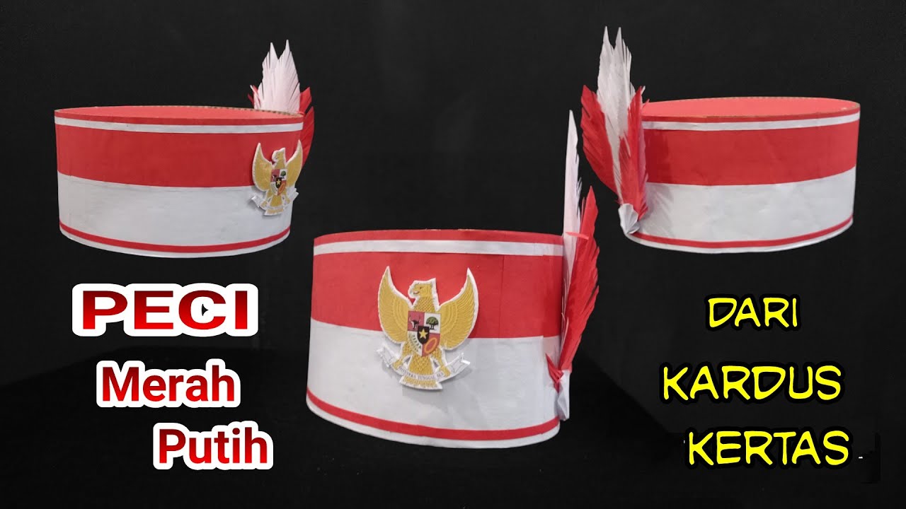 Ide kreatif.... cara membuat peci merah putih - YouTube