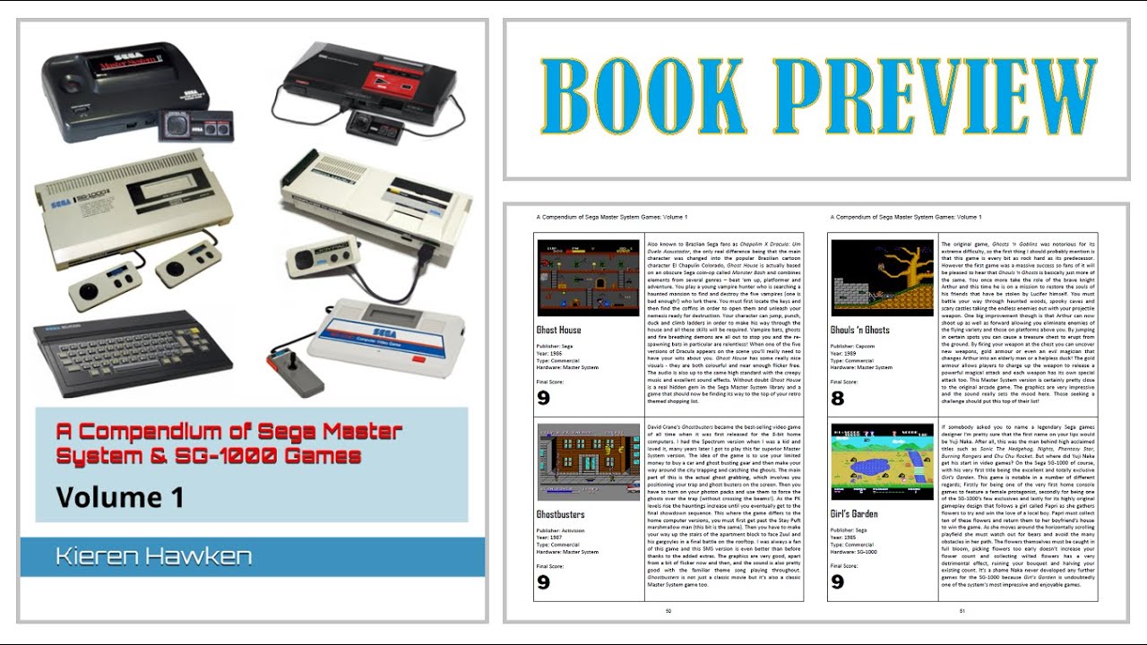 A Compendium of Sega Master System & SG-1000 Games - Book Preview - YouTube
