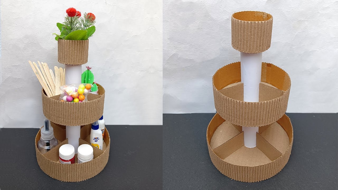 How to make pen holder | DIY cardboard pen holder | Multilayer ...