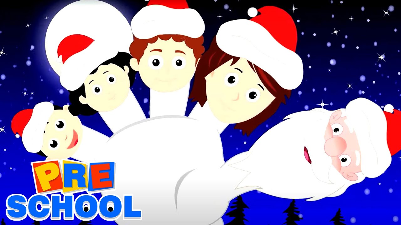 Santa Finger Family | JIngle Bells + More Christmas Songs | Christmas ...