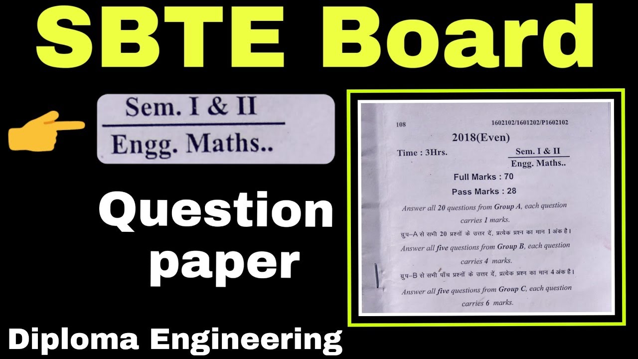 Diploma math question paper/Diploma 1st & 2nd semester question paper ...