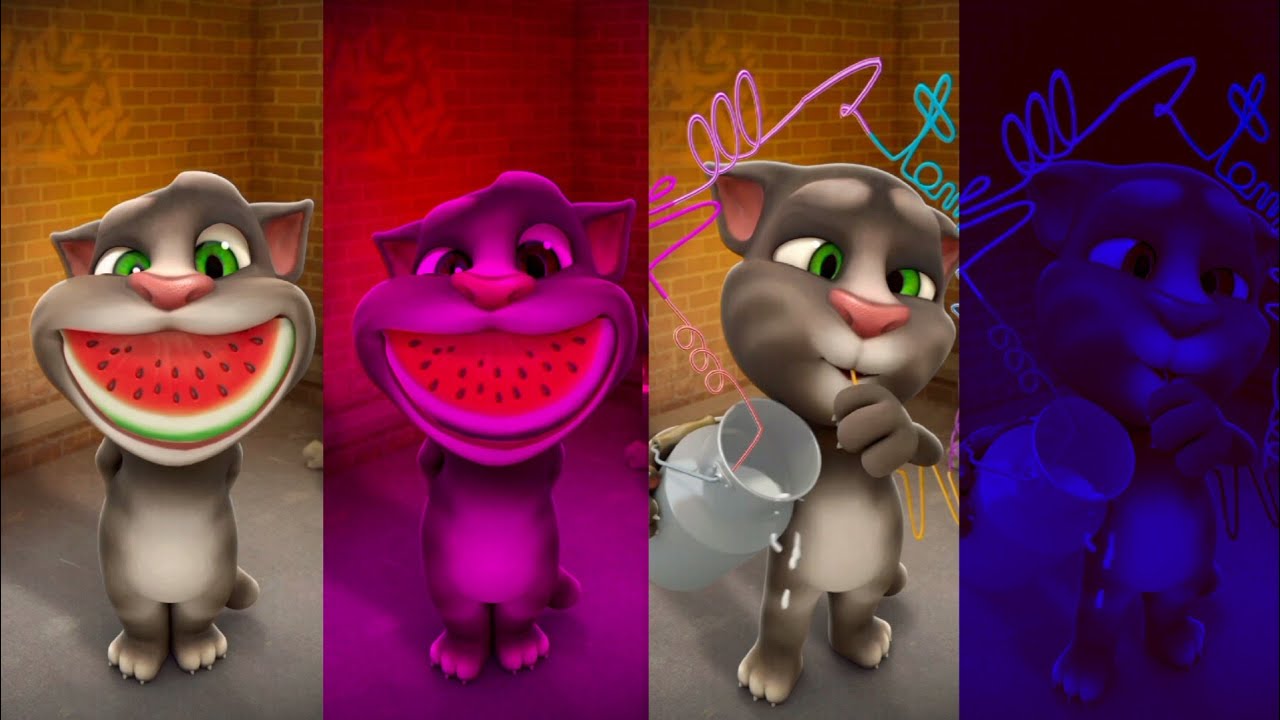 MY Talking Tom Cat Learning Colors Effects || Talking Tom Cat Funny ...