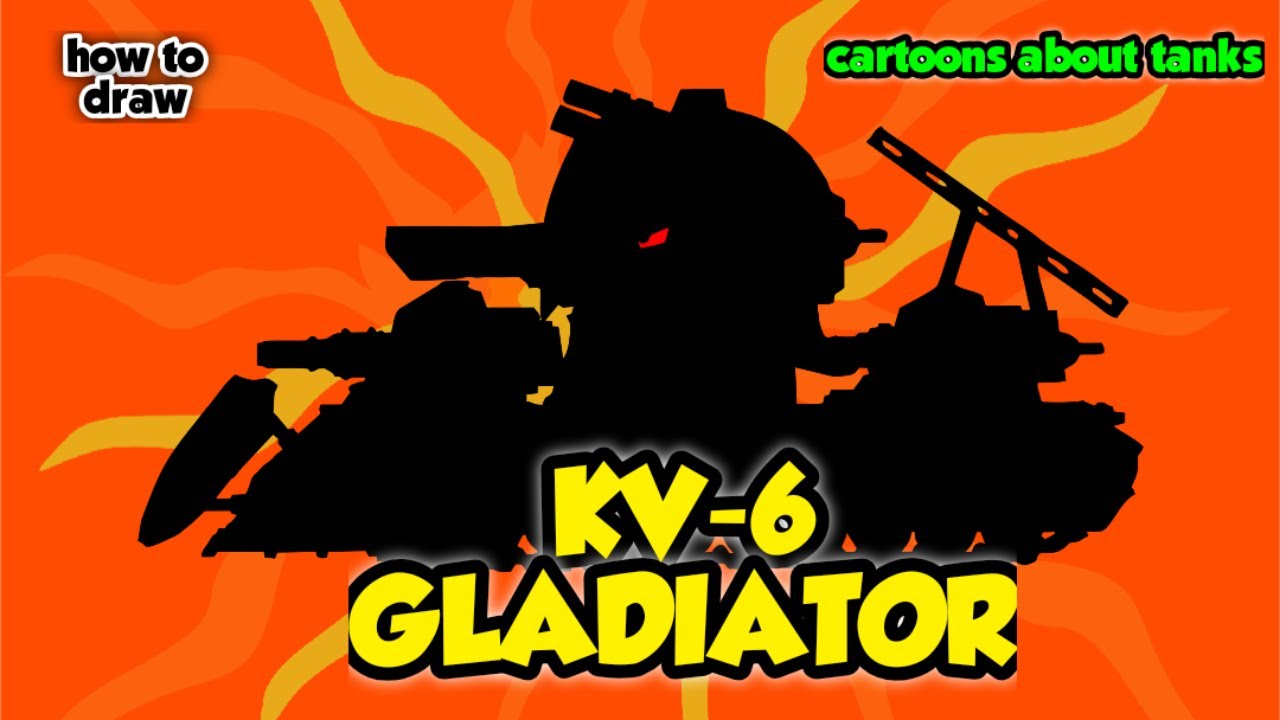 How To Draw Cartoon Tank KV-6 The Gladiator | HomeAnimations - Cartoons ...