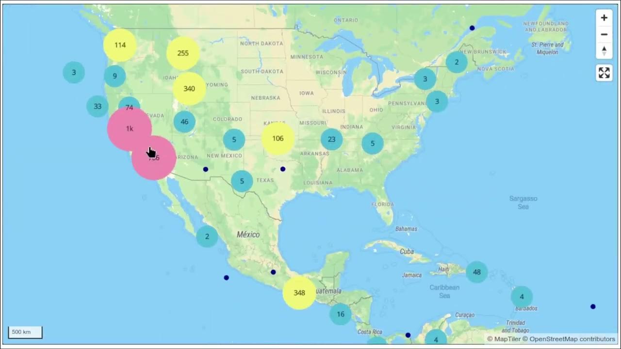 Creating marker clusters and heatmaps with Leafmap and MapLibre - YouTube