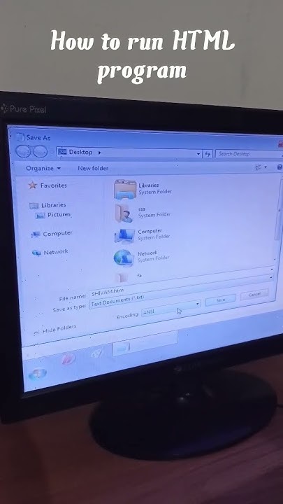 Tutorial To Save And Run Html Program Made In Notepad.#computer # 