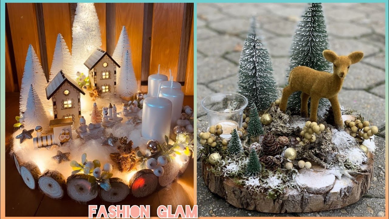 Using Log Slices Arrangements Ideas For Holidays/Easy Winter Decor ...