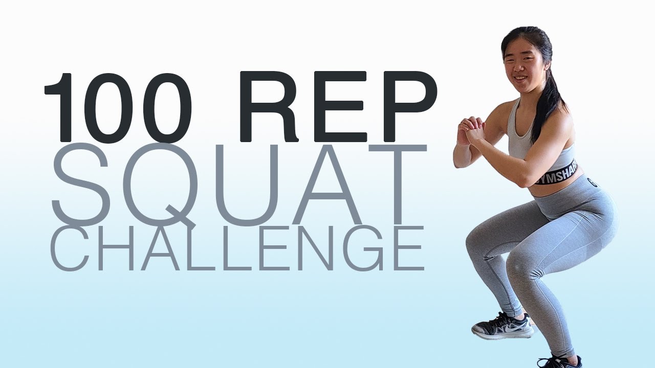 100 SQUAT CHALLENGE | 100 Reps, At Home Workout | Rachel Cheng Fitness ...