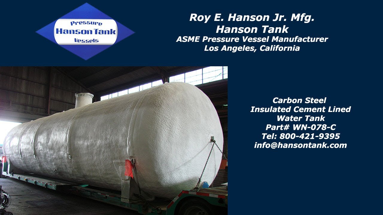 Hanson Tank WN-078-C 25000 Gallon #CementLinedWaterTank - YouTube