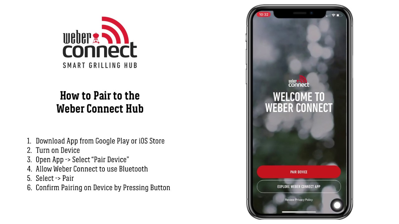 Weber Connect - How To Pair To A Device - YouTube