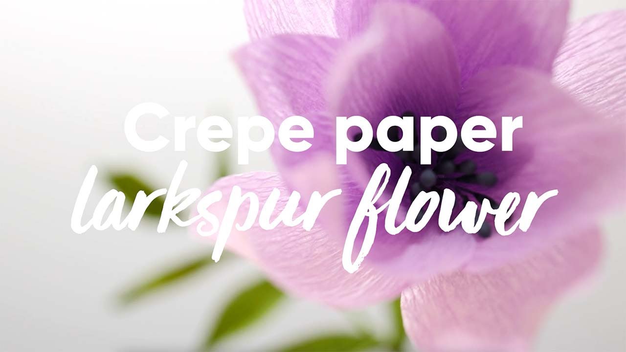 Panduro DIY – Crepe Paper Larkspur Flower - YouTube