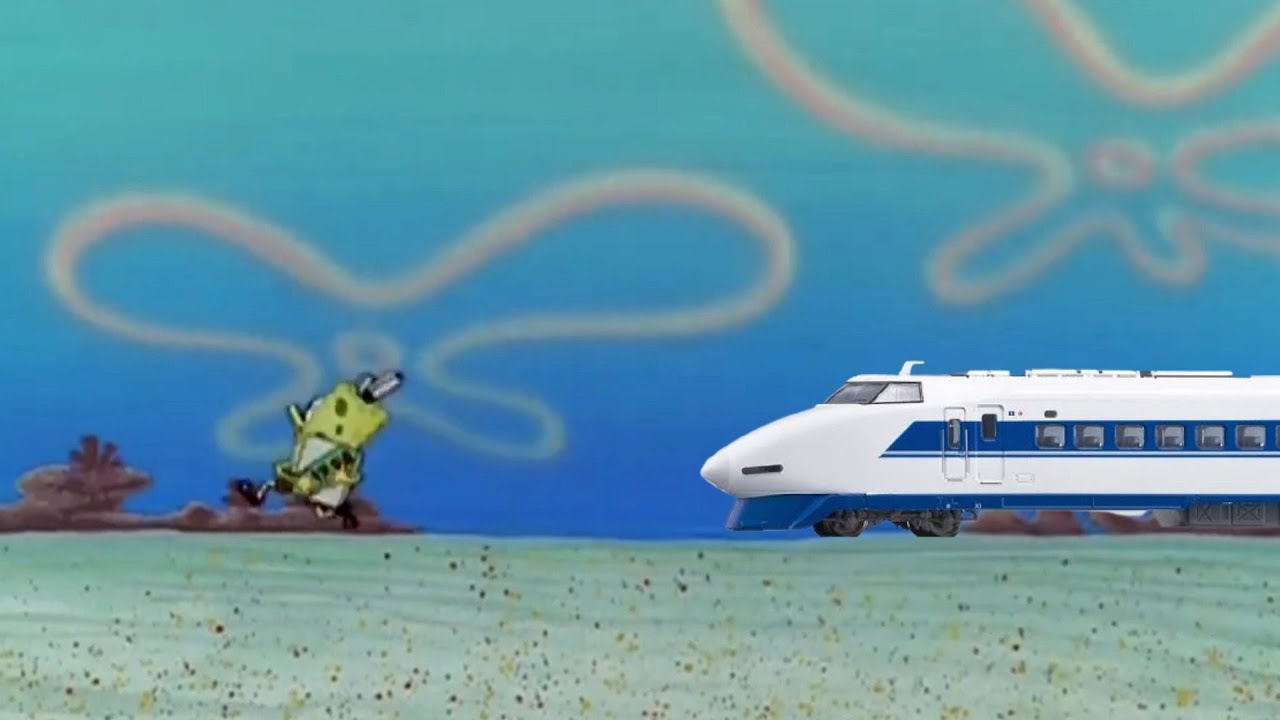 Bullet Train trying to get a pizza from Spongebob - YouTube