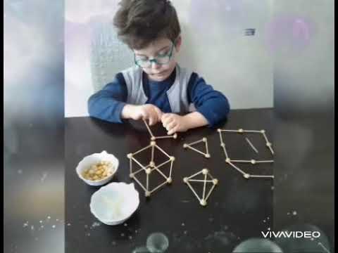 Okul öncesi nohut ve kürdanla geometrik şekiller