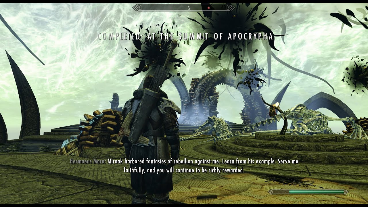 Dragonborn: At the Summit of Apocrypha. Defeat Miraak. The Elder ...