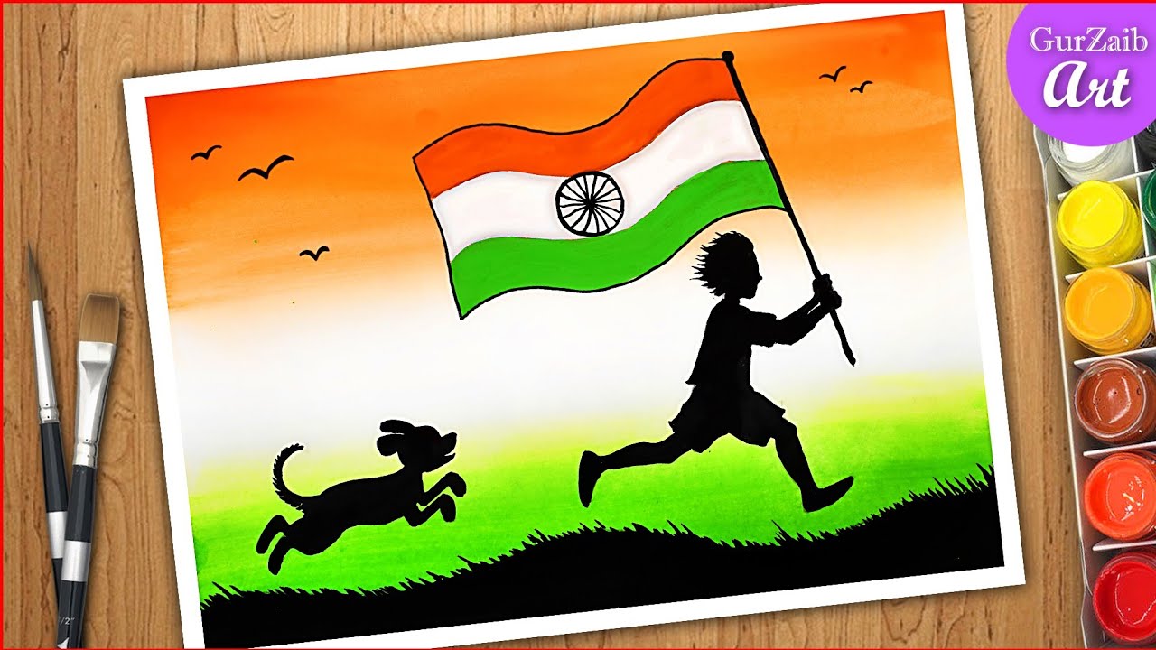 26 January Drawing || India Republic Day poster painting || easy step ...