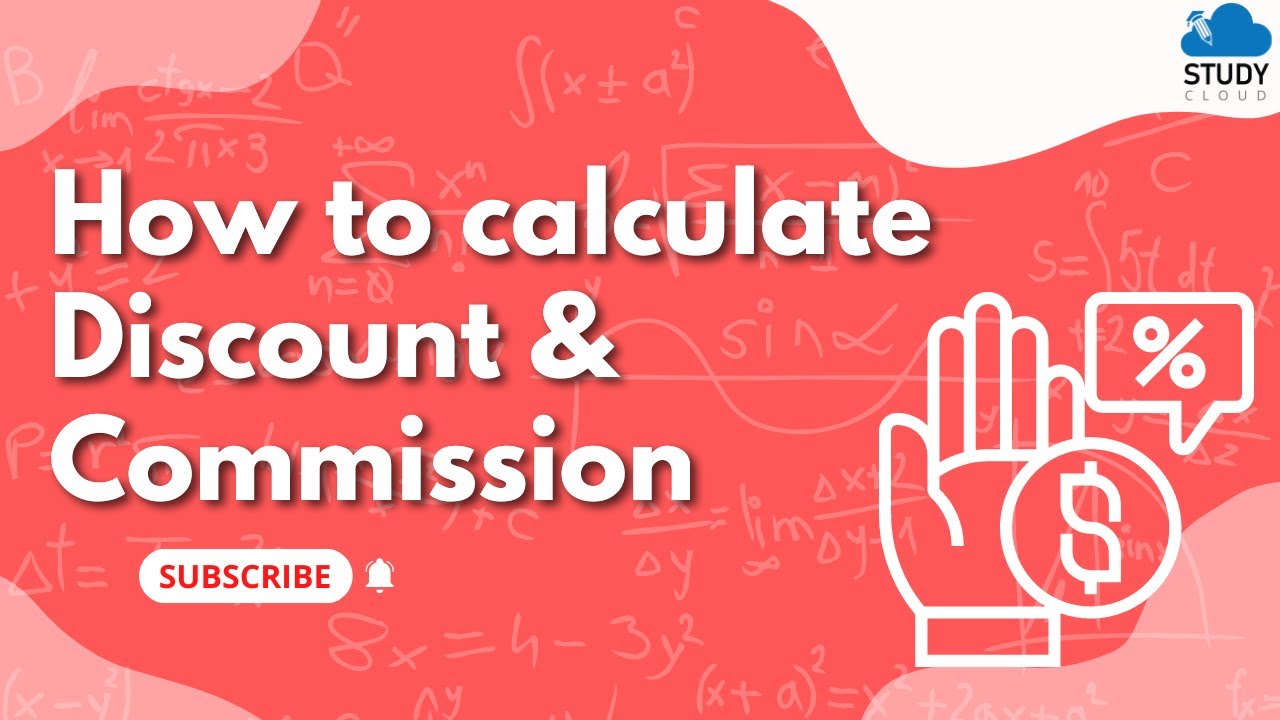 How to calculate Discount and commission | Class 8 | Maharashtra Board ...