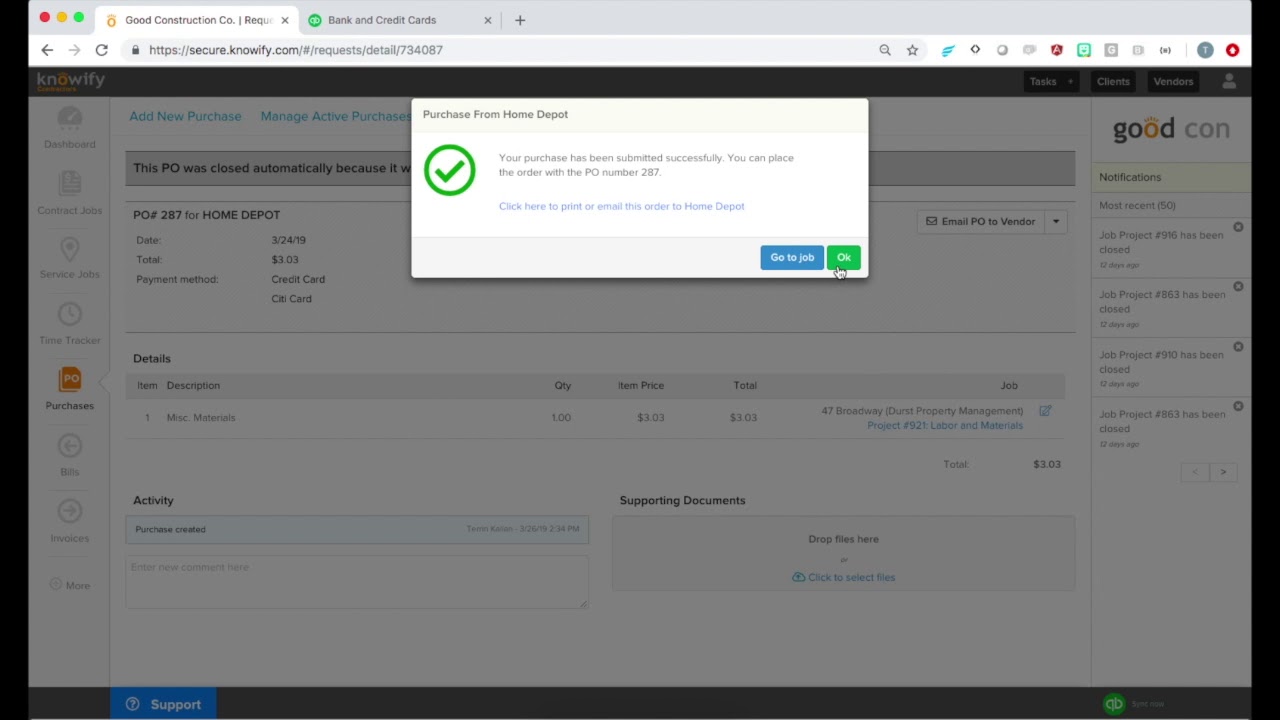 Syncing credit card expenses with Knowify and QuickBooks | QuickBooks Online integration - YouTube