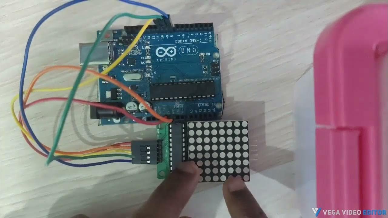 Arduino Project 63: '8X8 Dot Matrix Text Scrolling '3SUN4U'' Created by Trishanth Kumar - YouTube