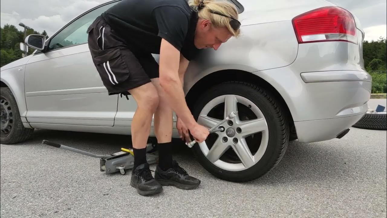 Geld sparen. Radwechsel Schritt für Schritt DIY Anleitung & Tipps. Auto Räder Wechsel ...