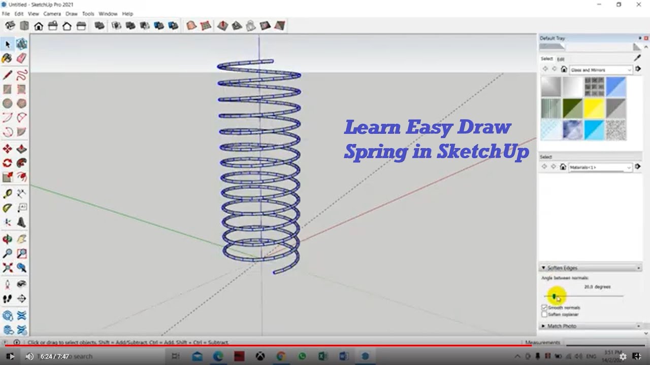 How to Draw Spring in SketchUp - YouTube