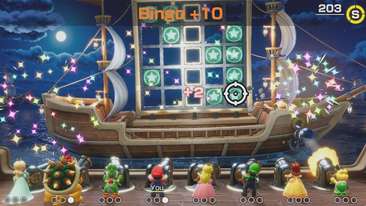 Ballistic Bingo - Super Mario Party Jamboree Minigames - YouTube
