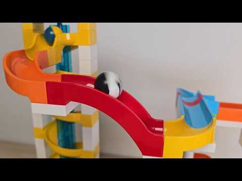 Marble Run - two colored Plastic Balls on CADA Elevator - YouTube