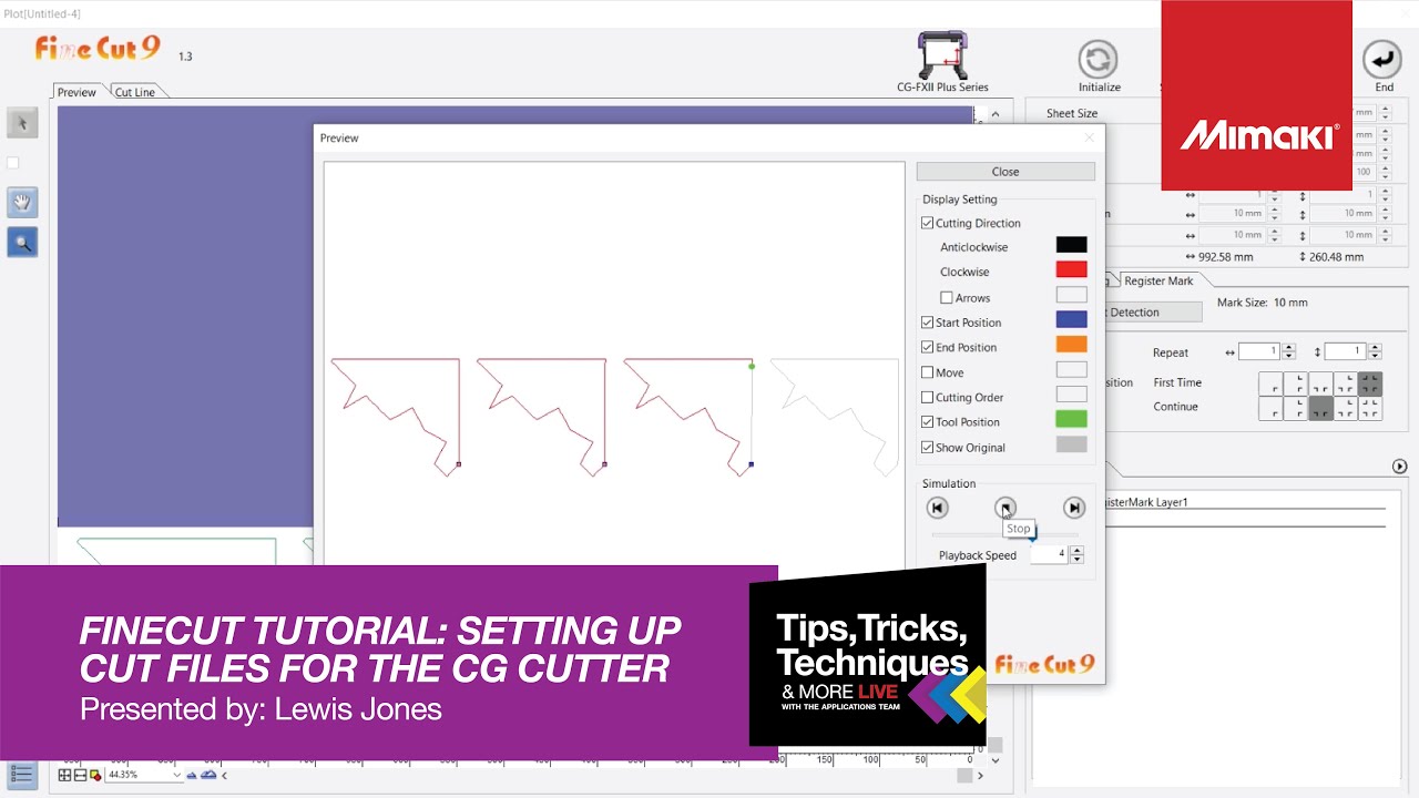 FineCut: How to set up cut files for the Mimaki CG Cutter ~ Tips ...