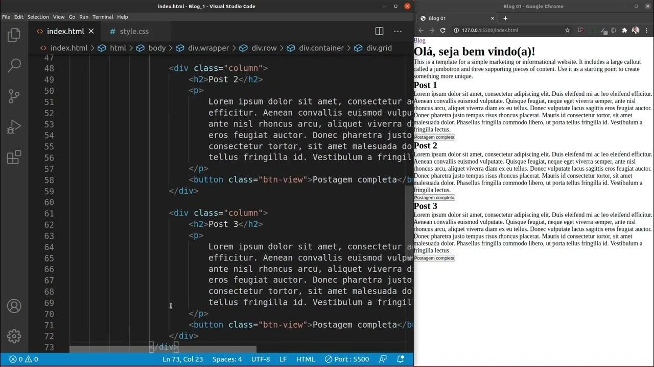0201 Criando uma landing page sem o framework - YouTube
