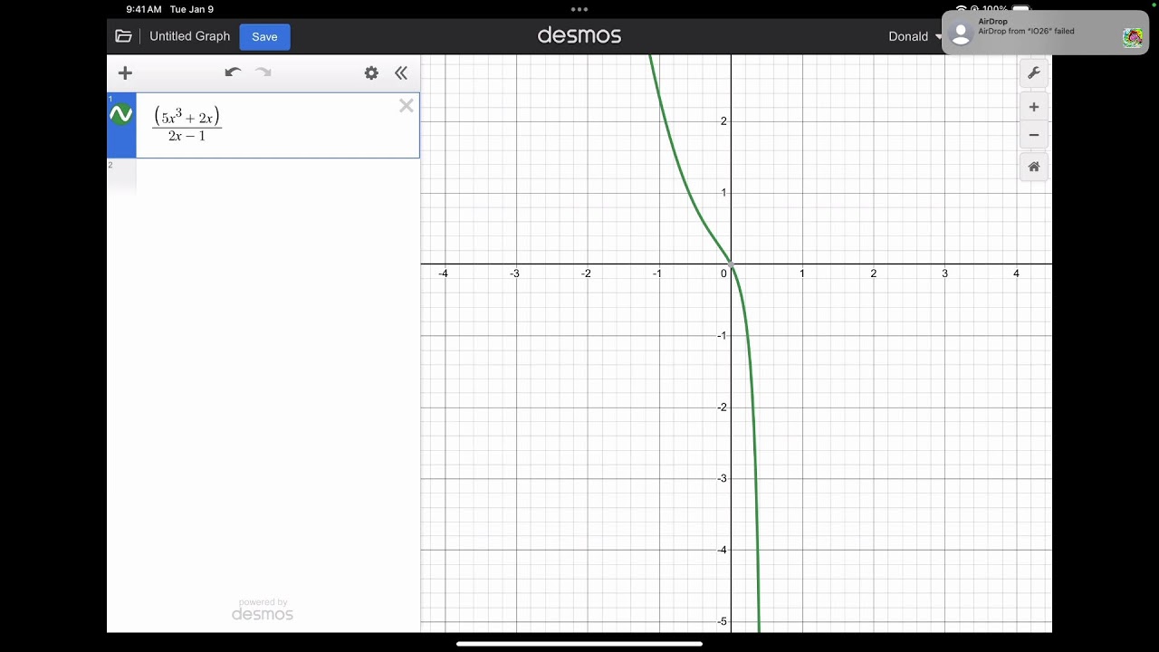 AP Pre-Calculus Graphing Rational function - YouTube