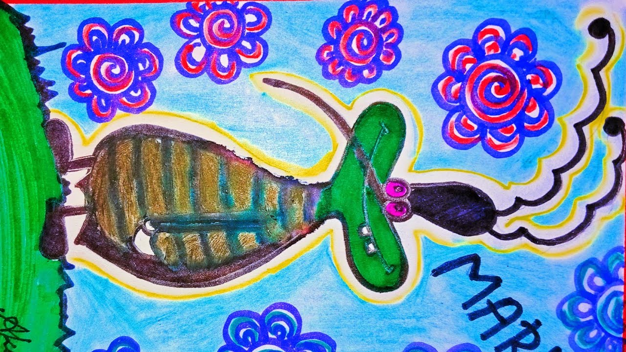 Painting of Lambu | Marky Painting | Oggy and the cockroaches | Drawing ...