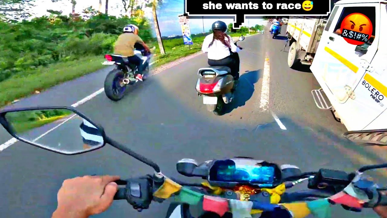 Yahama MT-15 Full Throttle😱....(Scooty Girl Wants To Race) 😁 - YouTube