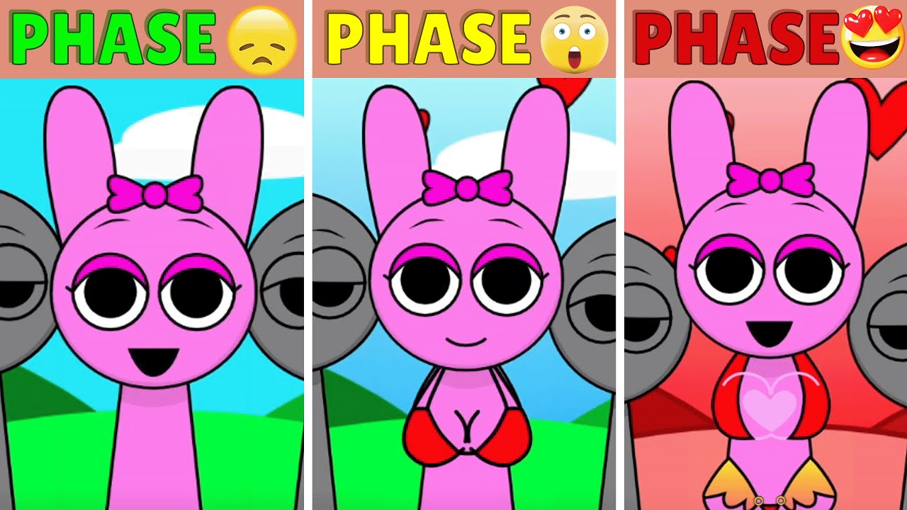 Sprunki all Phases of PINKI : From Phase 1 to Phase ??? - YouTube