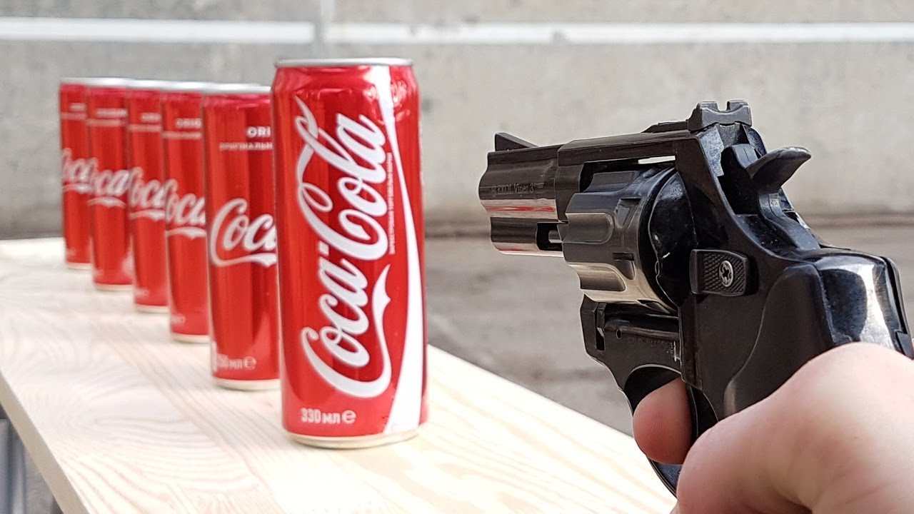 EXPERIMENT GUN vs COCA COLA - YouTube