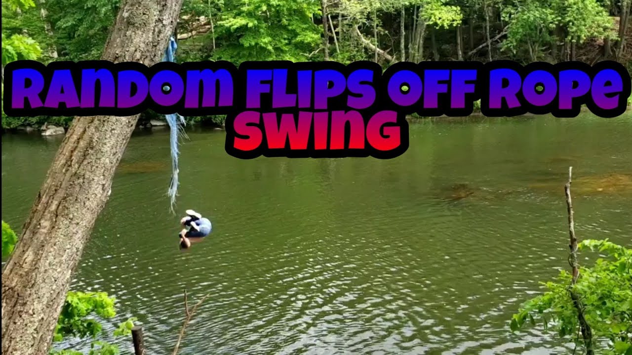 Random flips off rope swing!!!!!!!! - YouTube