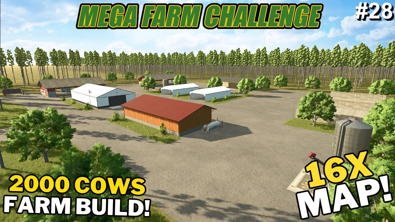 16X MAP! 2000 COW MEGA FARM BUILD FROM SCRATCH! | Farming Simulator 25 ...
