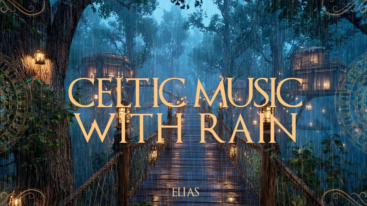Fantasy Celtic Village Rain Ambience | Traditional Medieval Folk Music ...