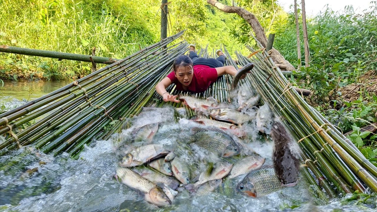 100 days: How to catch giant fish in the stream during flood season ...