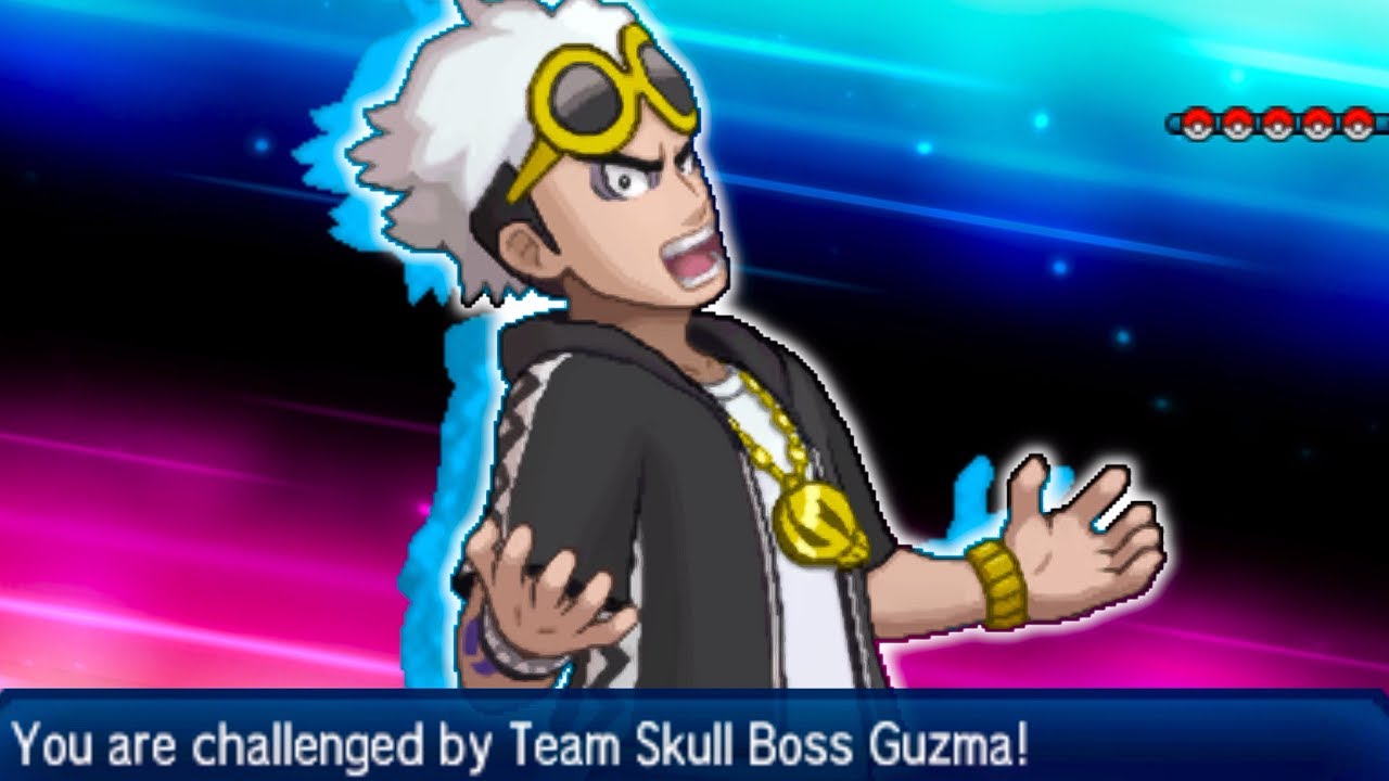 Pokemon: Prismatic Moon Vs Team Skull Leader Guzma - YouTube