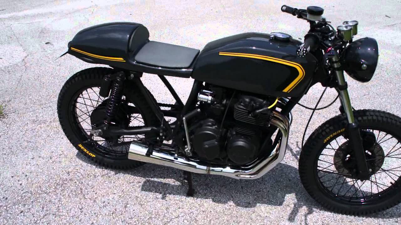 1975 Honda CB400 Cafe Racer "Yellow" - YouTube