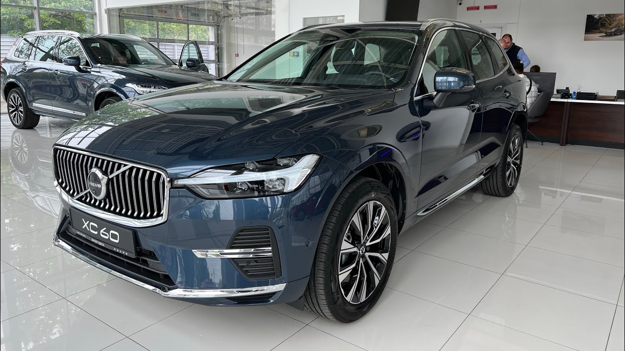 Volvo XC60 Plus Bright B5 AWD Denim Blue 2023 - YouTube