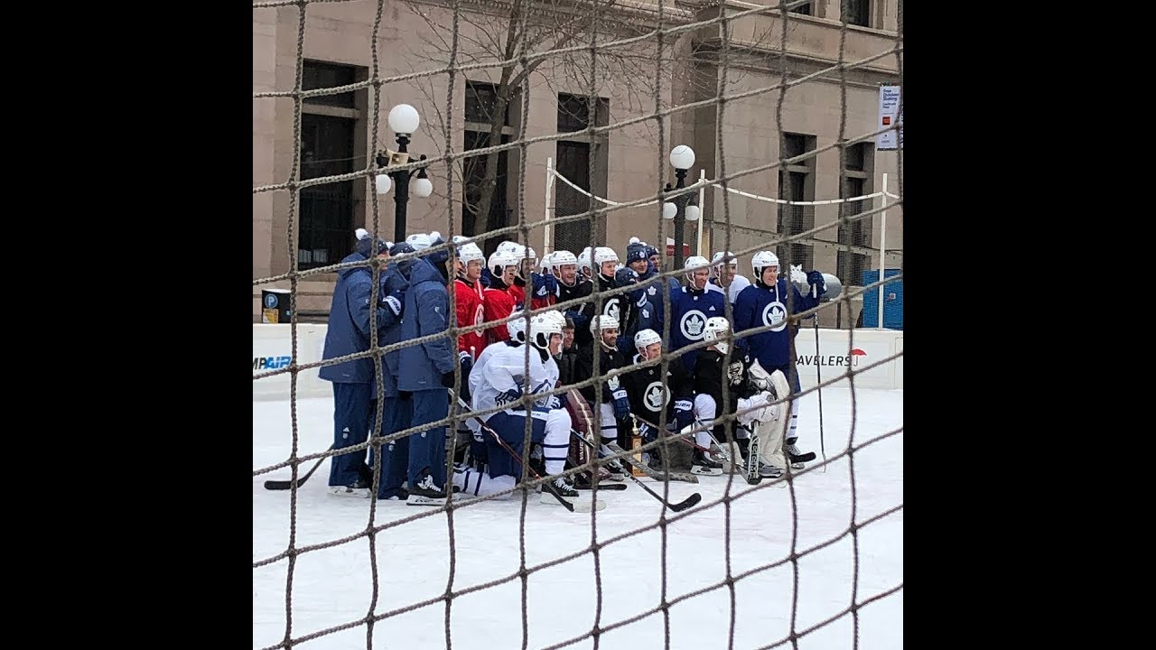 Toronto Maple Leafs outdoor practice and scrimmage - St Paul MN ...