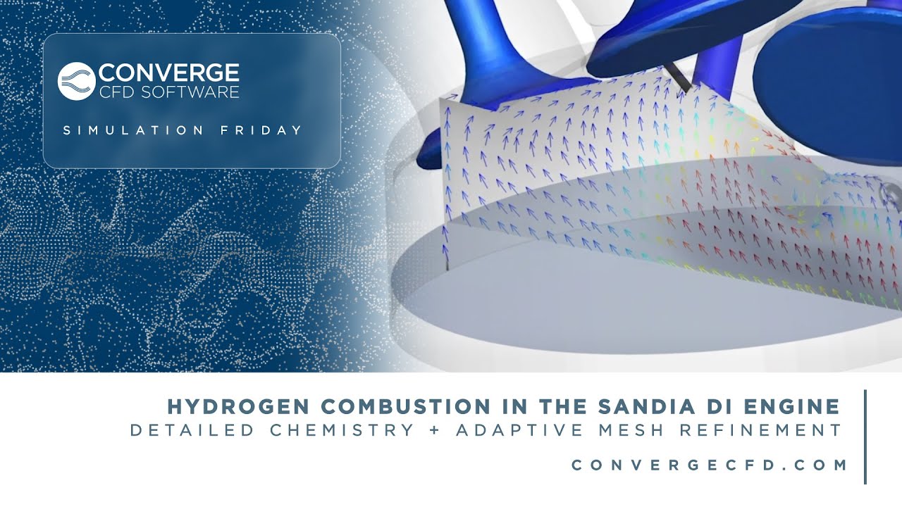 Simulating Hydrogen Combustion in the Sandia DI Engine - YouTube