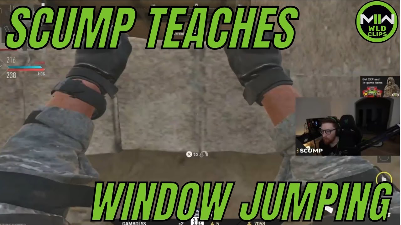 Scump teaches Shotzzy how to Window Jump in MW2 - YouTube