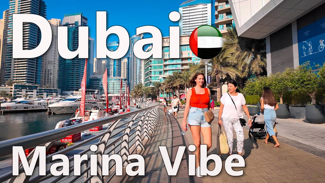 Daytime Walk along Dubai Marina | Dubai Promenade, Yachts and Incredible Views! 4K🇦🇪 - YouTube