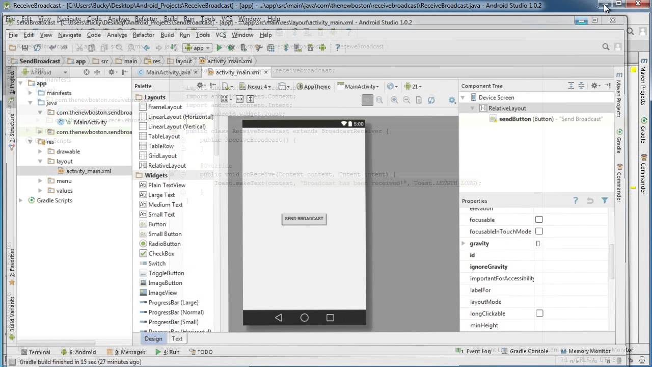 Android App Development for Beginners - 38 - Receiving Broadcast ...