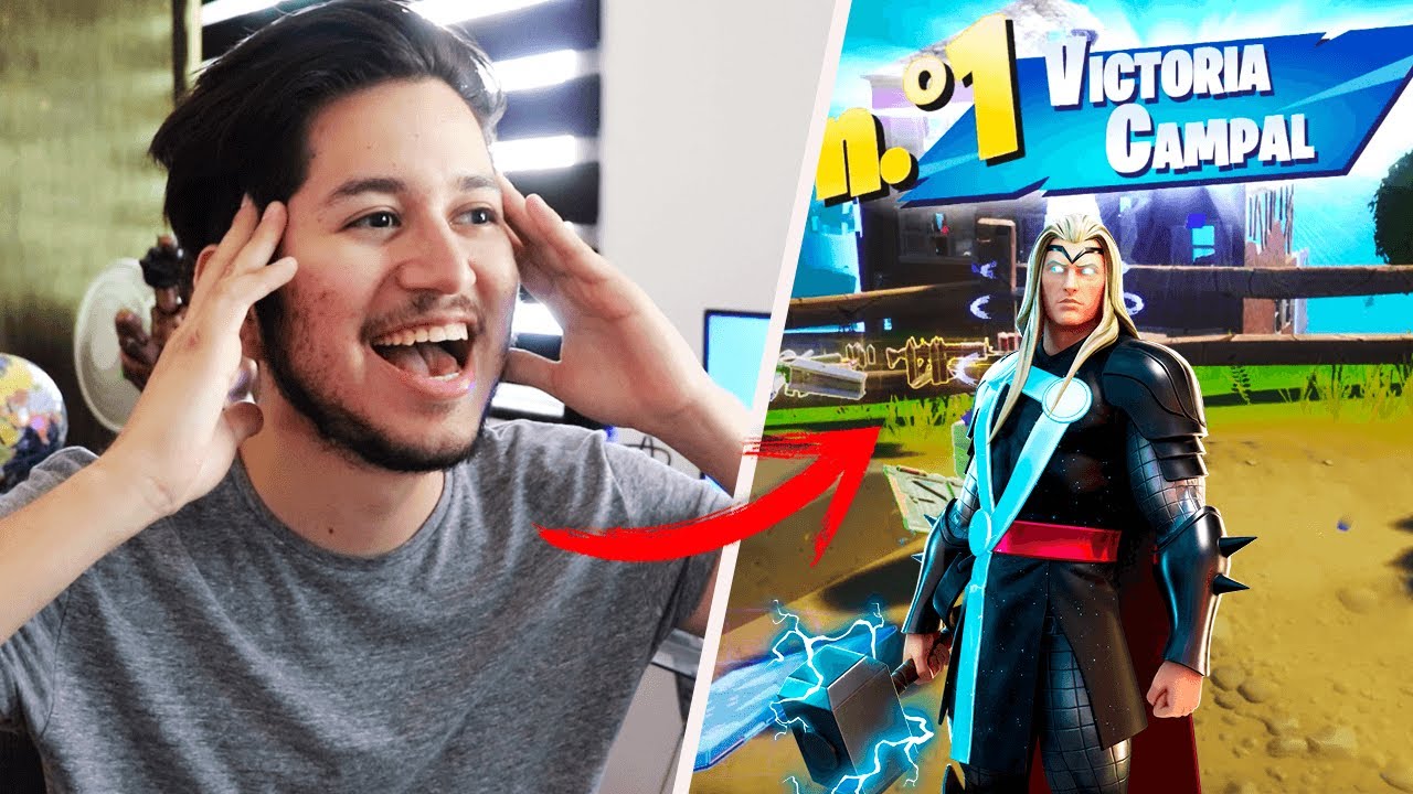 ¡GANE POR PRIMERA VEZ UNA PARTIDA EN FORTNITE CON THOR!/ GAMEPLAY DE ...