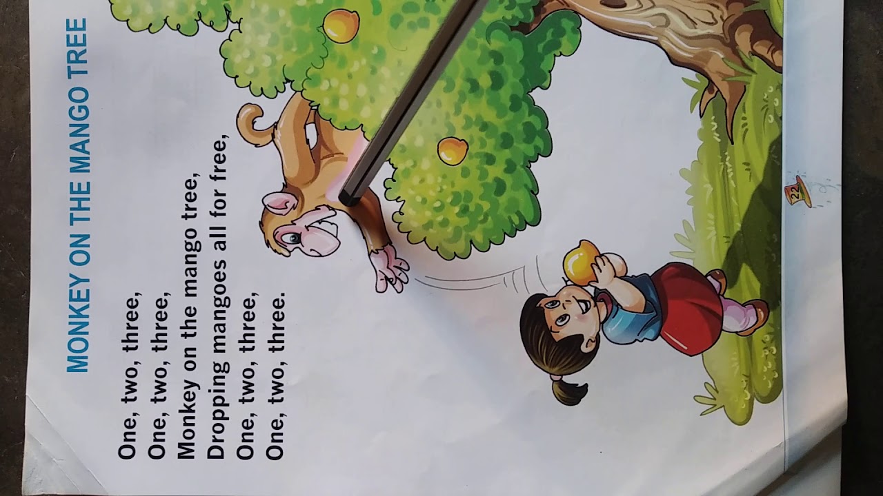 3 Cartoon Monkeys In Trees