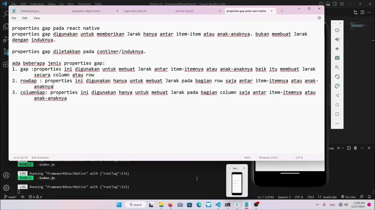 react native: flexbox gap properties - YouTube