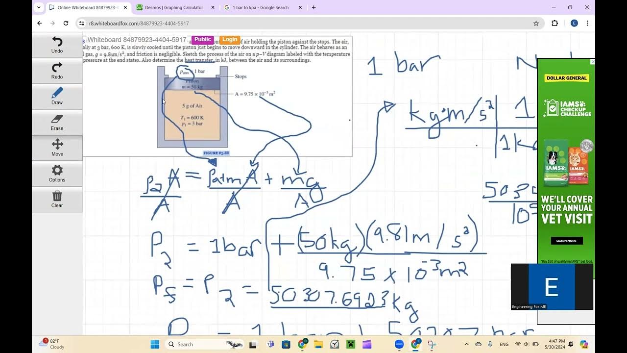 1st Law of Thermodynamics Practice Problem - YouTube